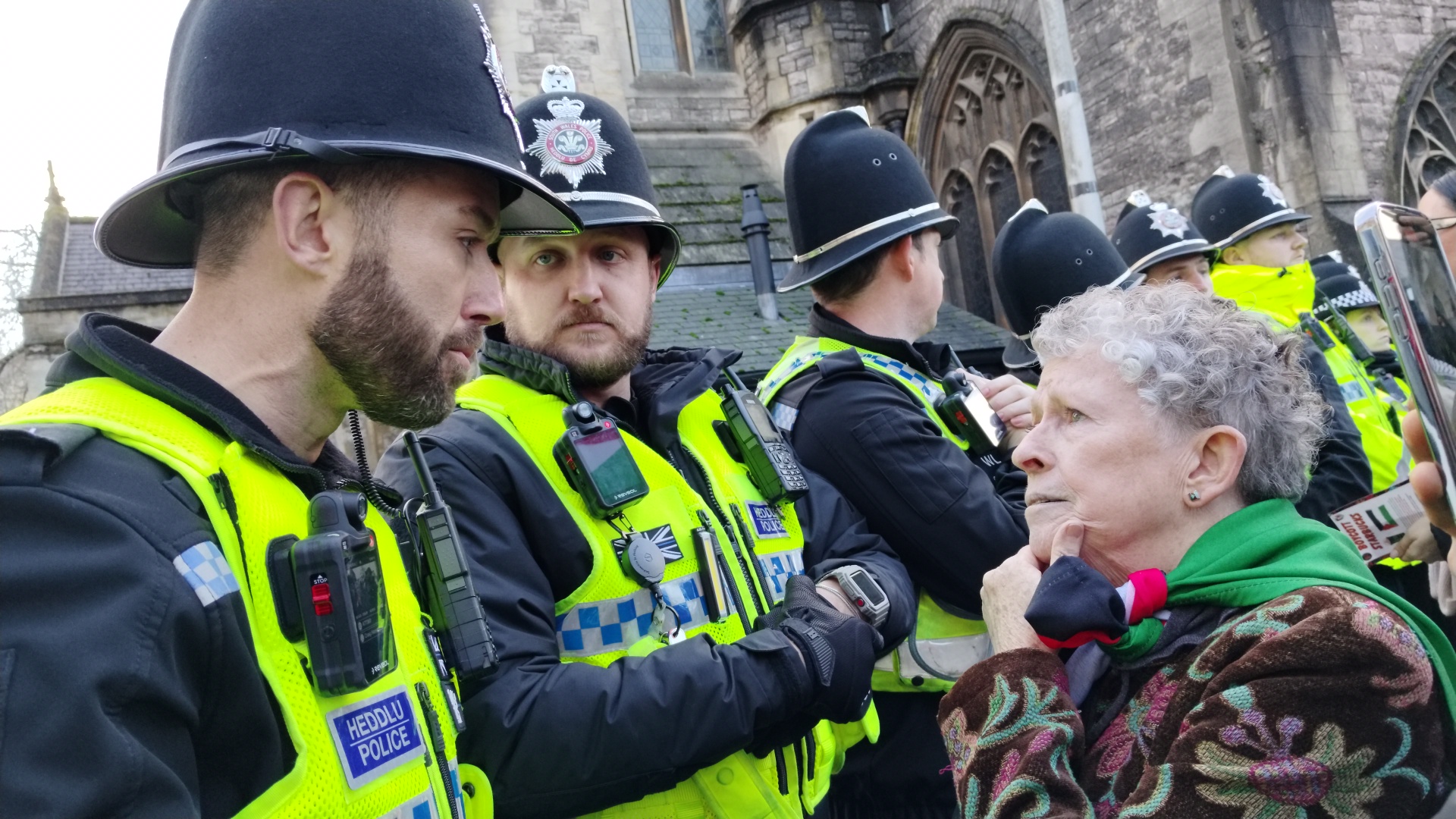 South Wales Police Officers disrupted a Pro-Palestine protest in ...