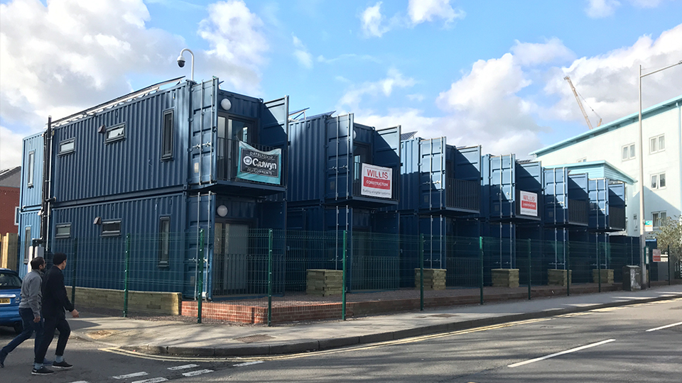 Homeless families move into shipping containers - The Cardiffian