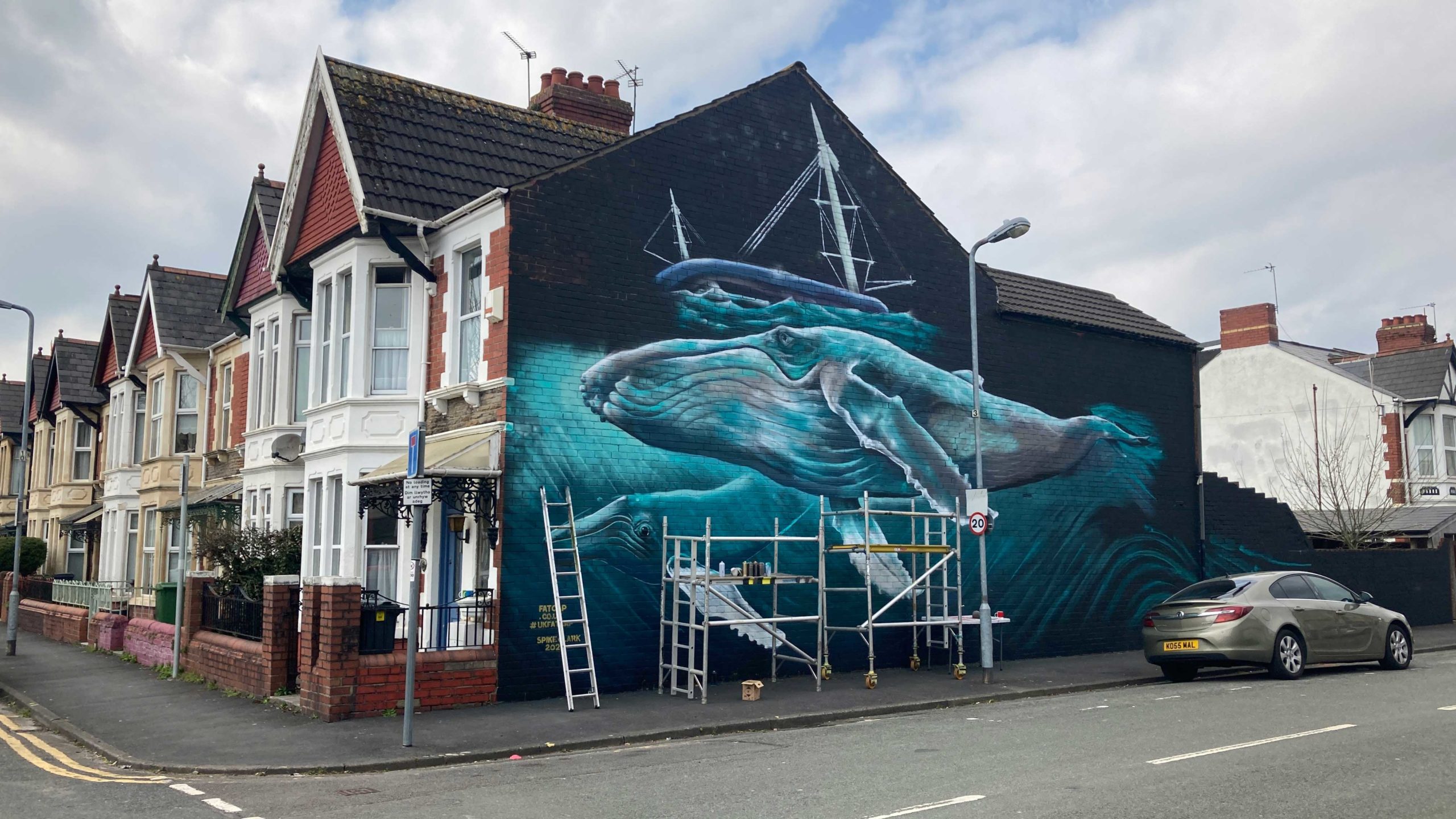 Giant mural of whale unveiled in Cardiff - The Cardiffian